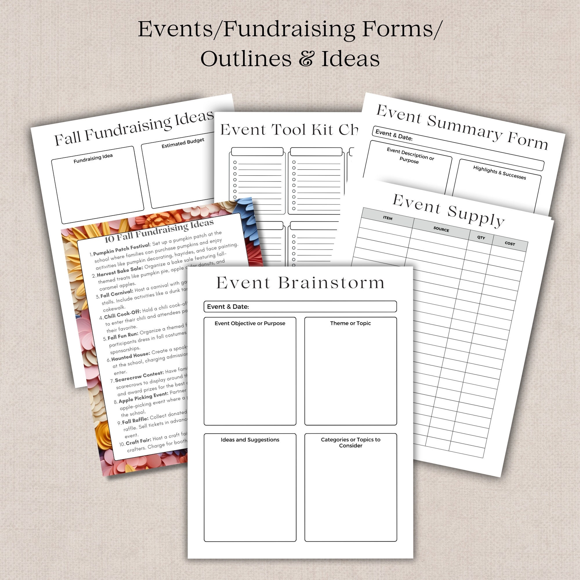 PTA Planning Bundle Printable Meeting Binder and Forms, PTA Meeting ...