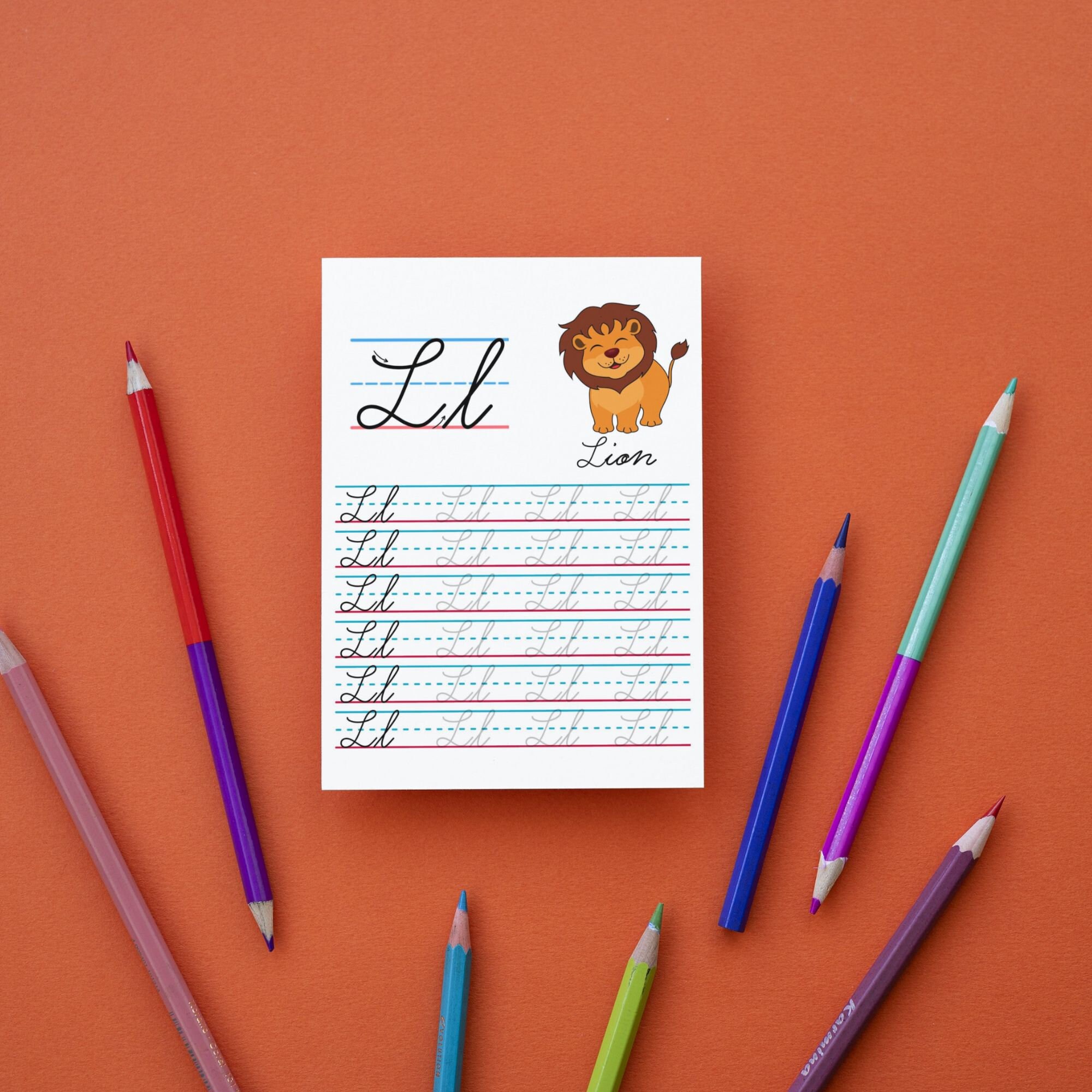 Alphabet and Cursive Writing Worksheets Printable Handwriting Bundle ...