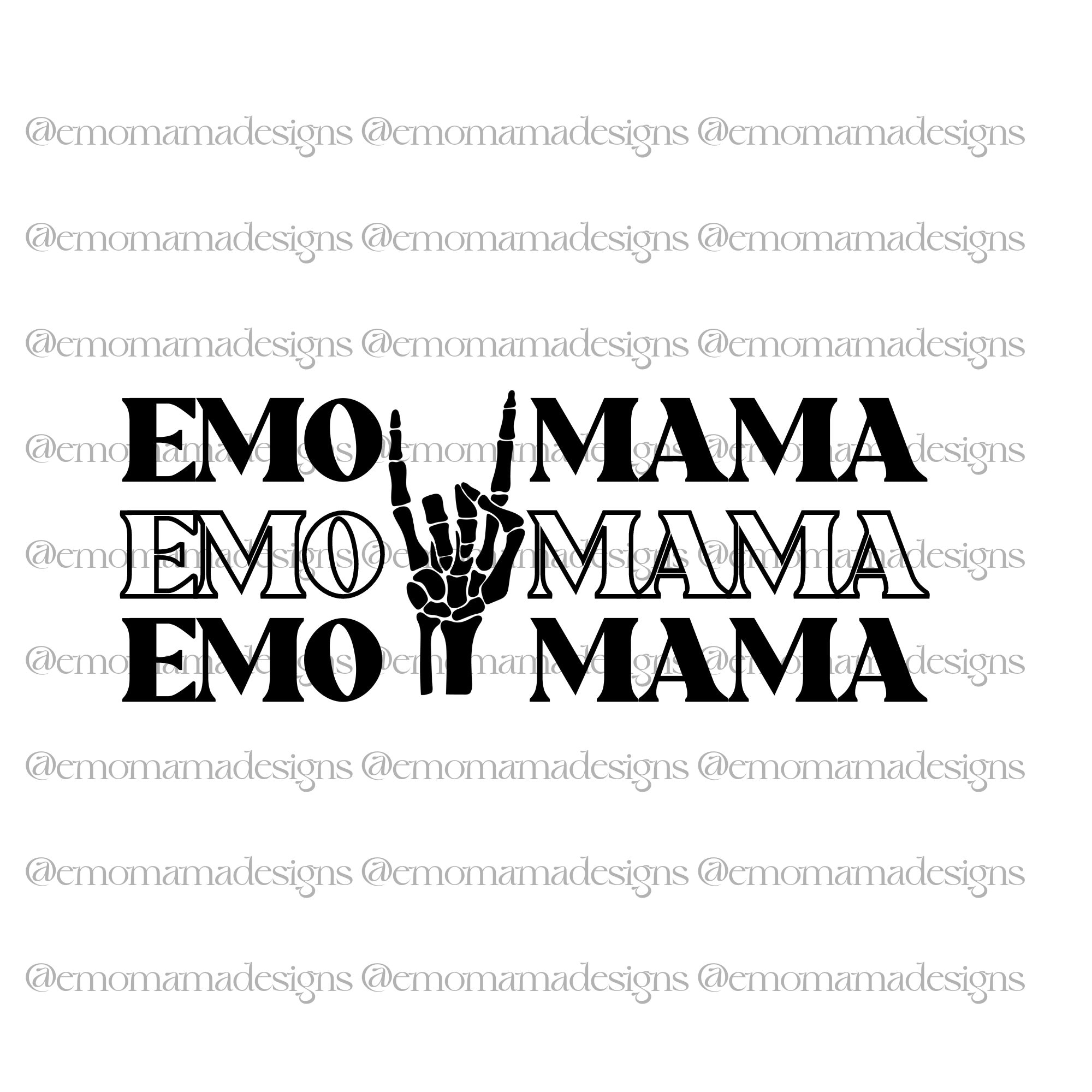 Emo Mama Emo Mama SVG Mama SVG Mothers Day SVG Mothers Day Gifts Emo ...