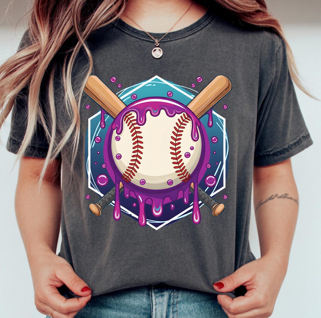 Dripping Baseball PNG, Purple Slime Baseball Clipart, Cool Baseball ...