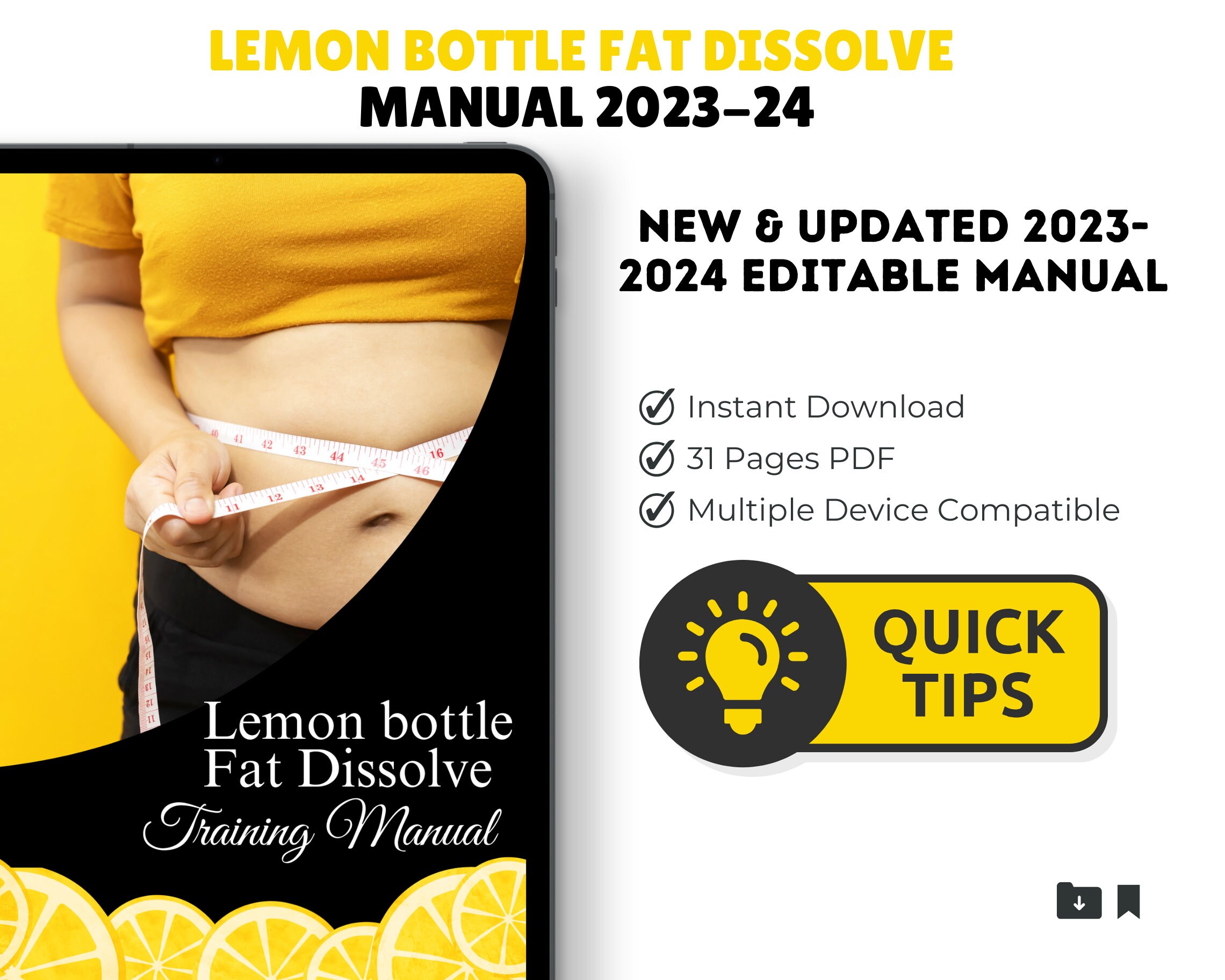 Lemon Bottle Fat Dissolving Training Manual Lemon Bottle Fat - Etsy Canada