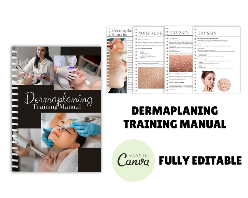 Editable Dermaplaning Training Manual: Canva Course Ebook (PDF) - Etsy