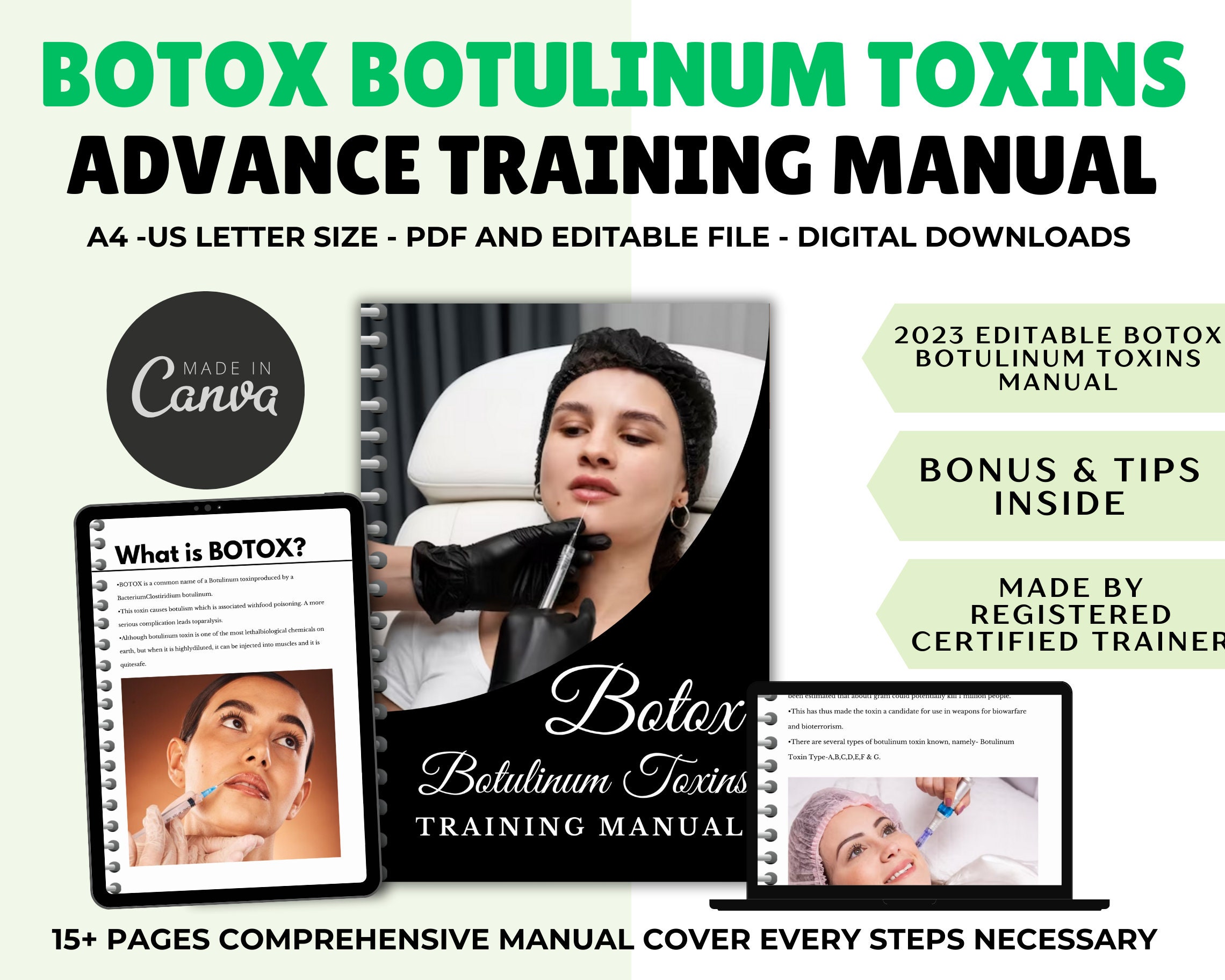 Advance Botox Botulinum Toxins Training Manual, Botox Guide ...