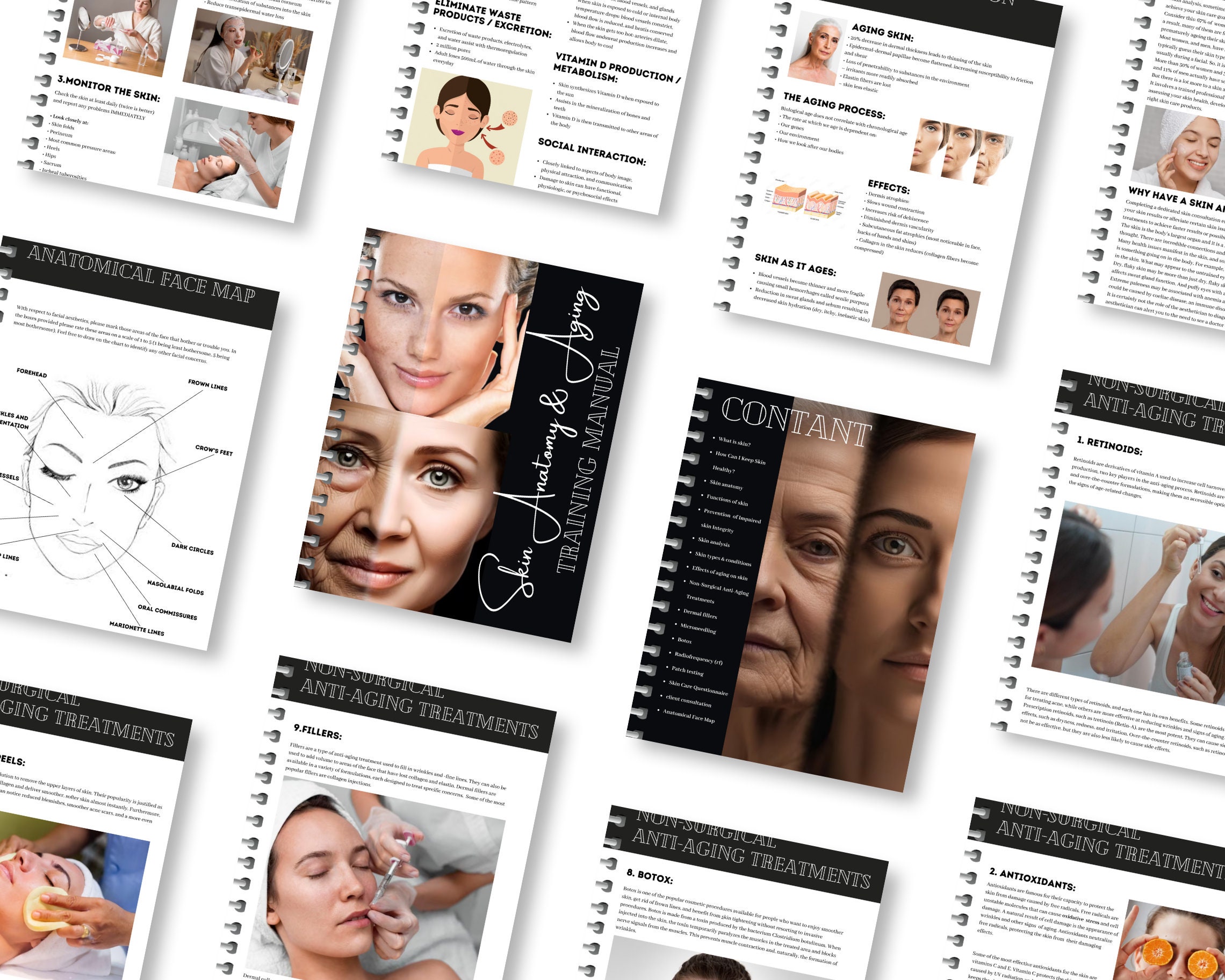Skin Anatomy & Aging Printable Manual Template Training Manual - Etsy ...