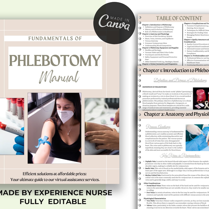 Phlebotomy Study Guide - Etsy