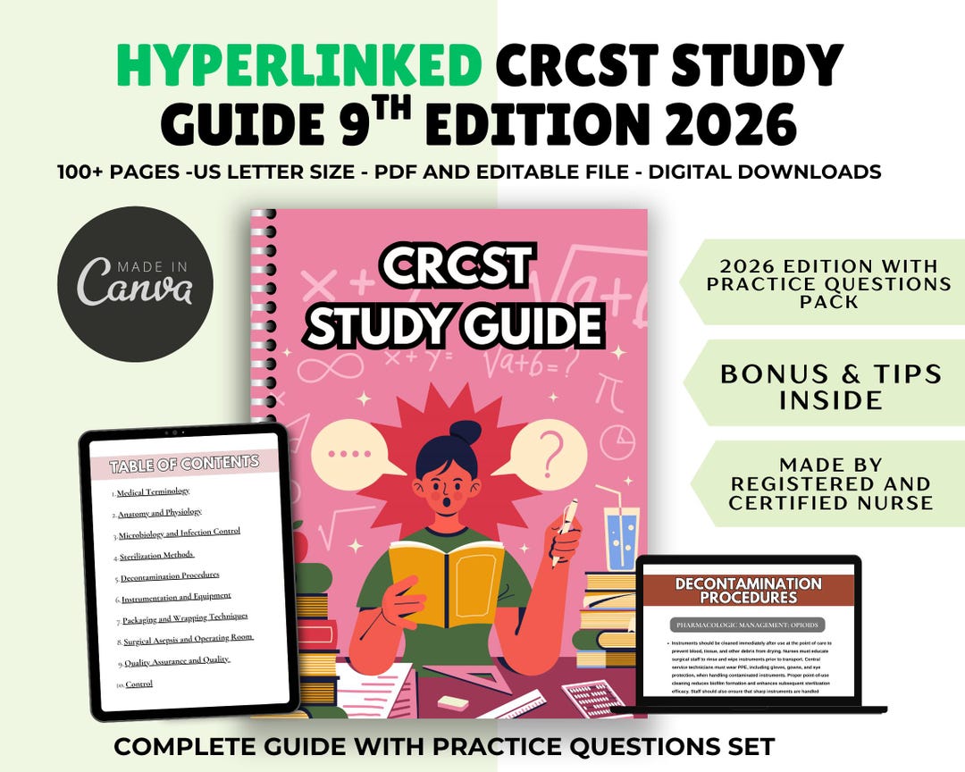 CRCST Study Guide, 9th Edition, Surgical Instruments Exam Prep (digital ...