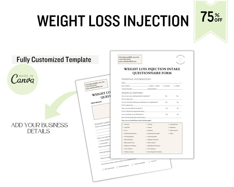 Semaglutide Weight Loss Injection Consent Form: In-office Template ...