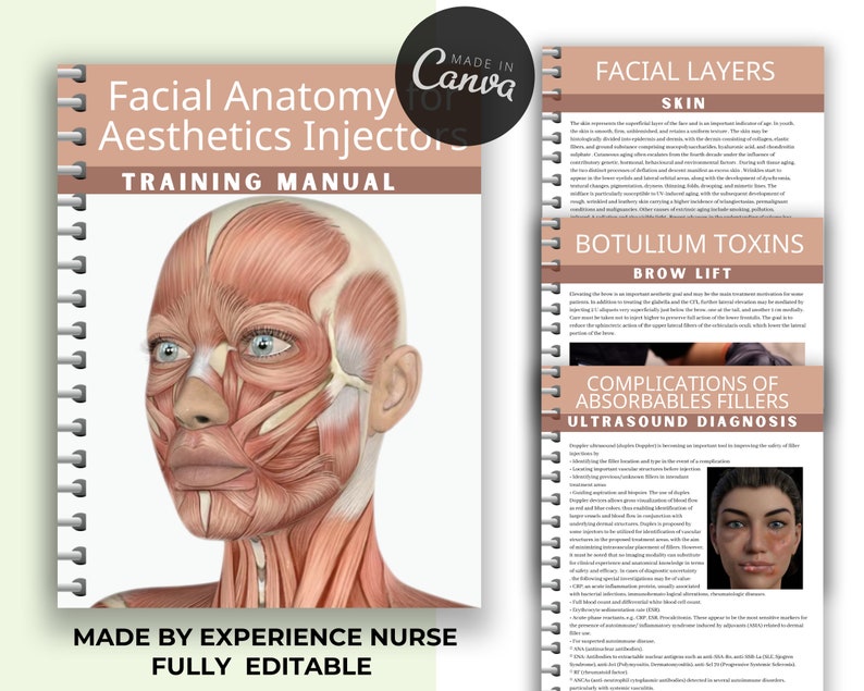 Facial Anatomy for Aesthetics Injectors Training Manual (PDF Ebook) - Etsy