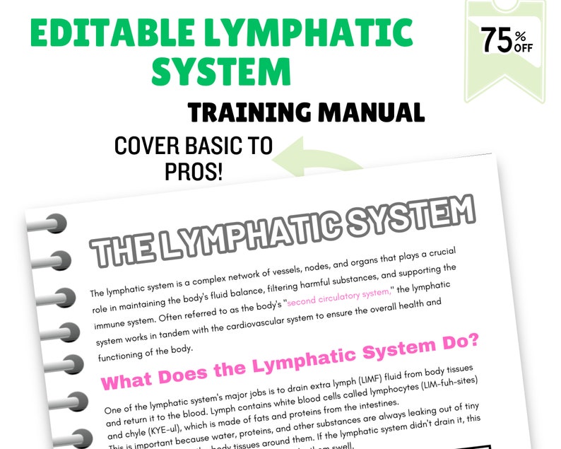 Lymphatic Drainage Training Manual: Editable Course Ebook (canva ...
