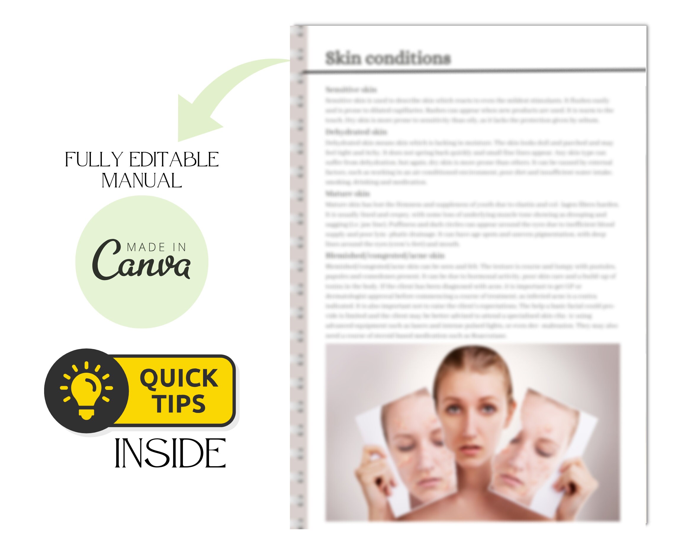 Facial Treatments Training Manual: Beauty Course Guide (canva Editable ...