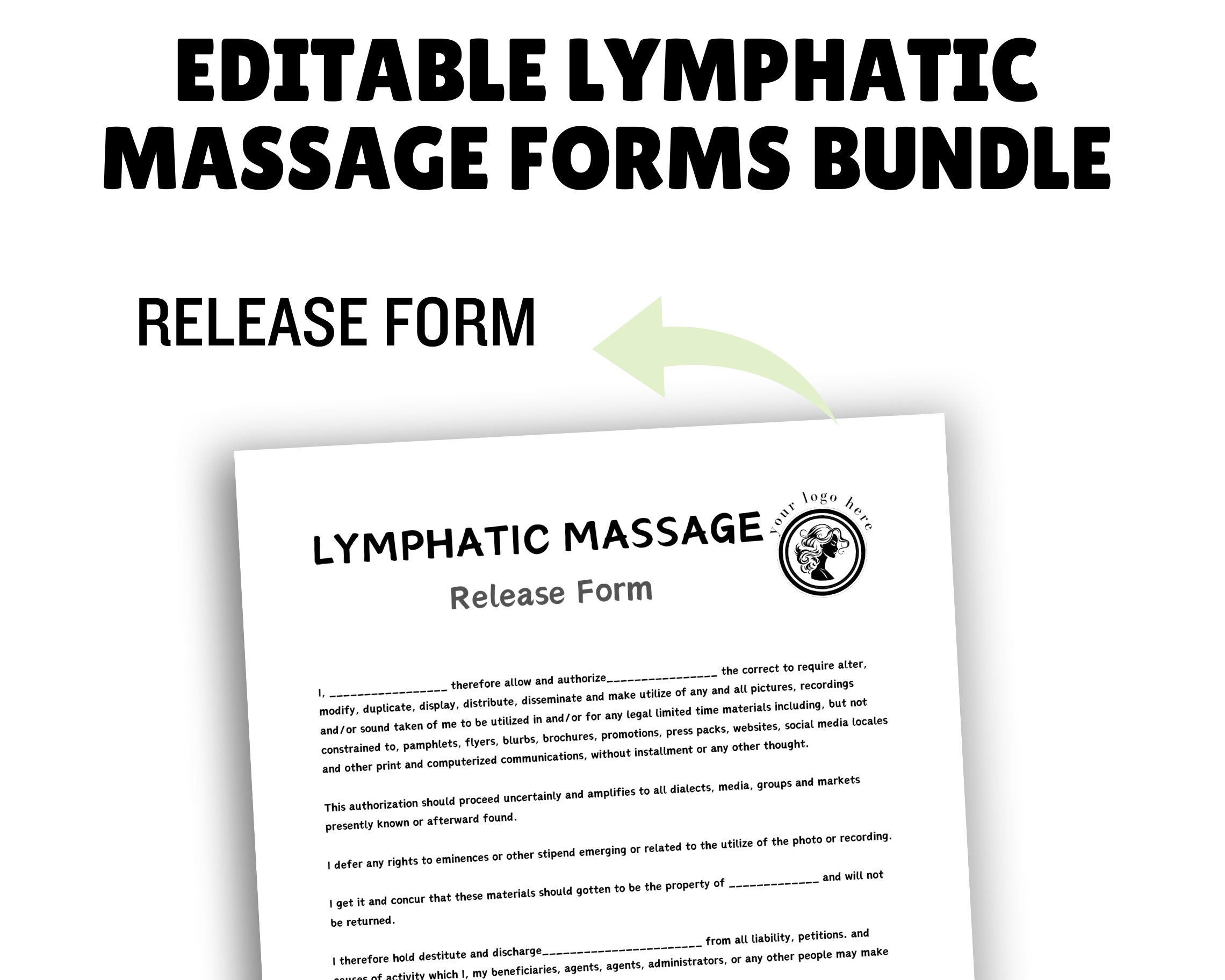 Editable Lymphatic Massage Intake Form, Lymphatic Drainage Form, Canva ...