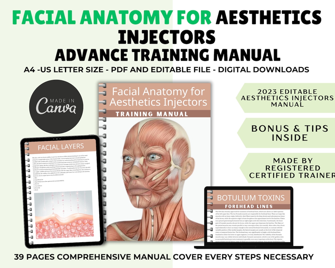 Facial Anatomy for Aesthetics Injectors Training Manual (PDF Ebook) - Etsy