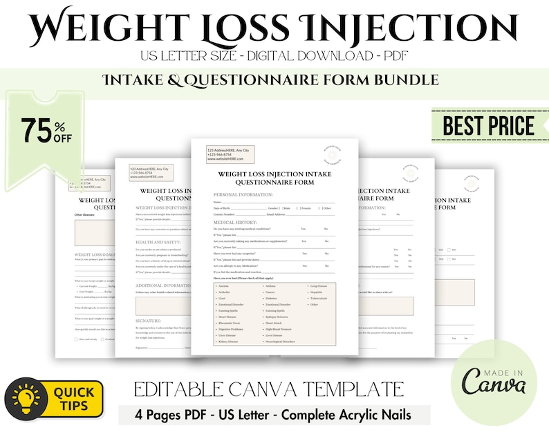 Semaglutide Weight Loss Injection Consent Form: In-office Template ...