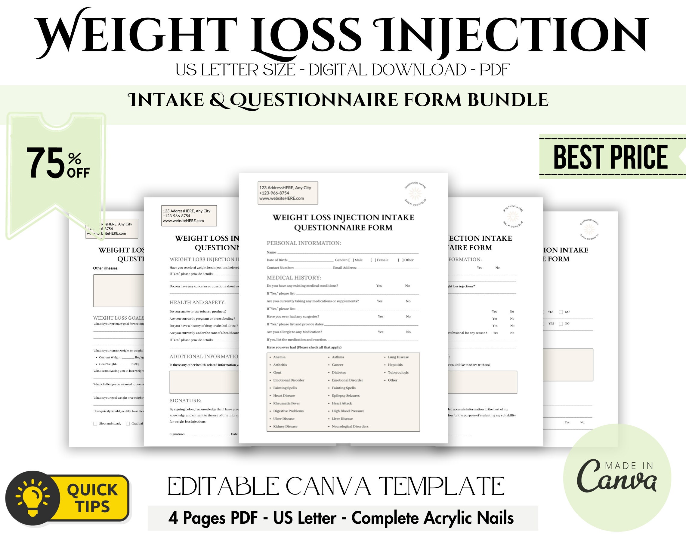 Semaglutide Weight Loss Injection Consent Form: In-office Template ...