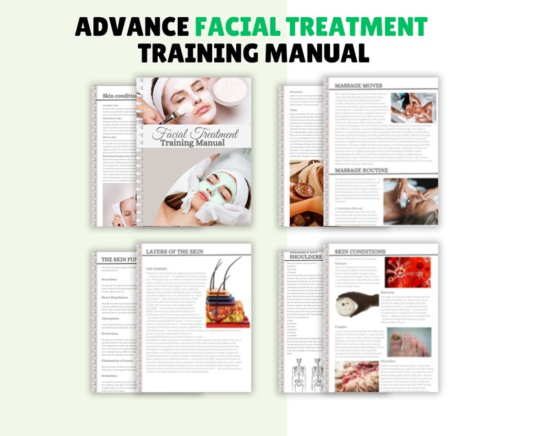 Facial Treatments Training Manual: Beauty Course Guide (canva Editable ...
