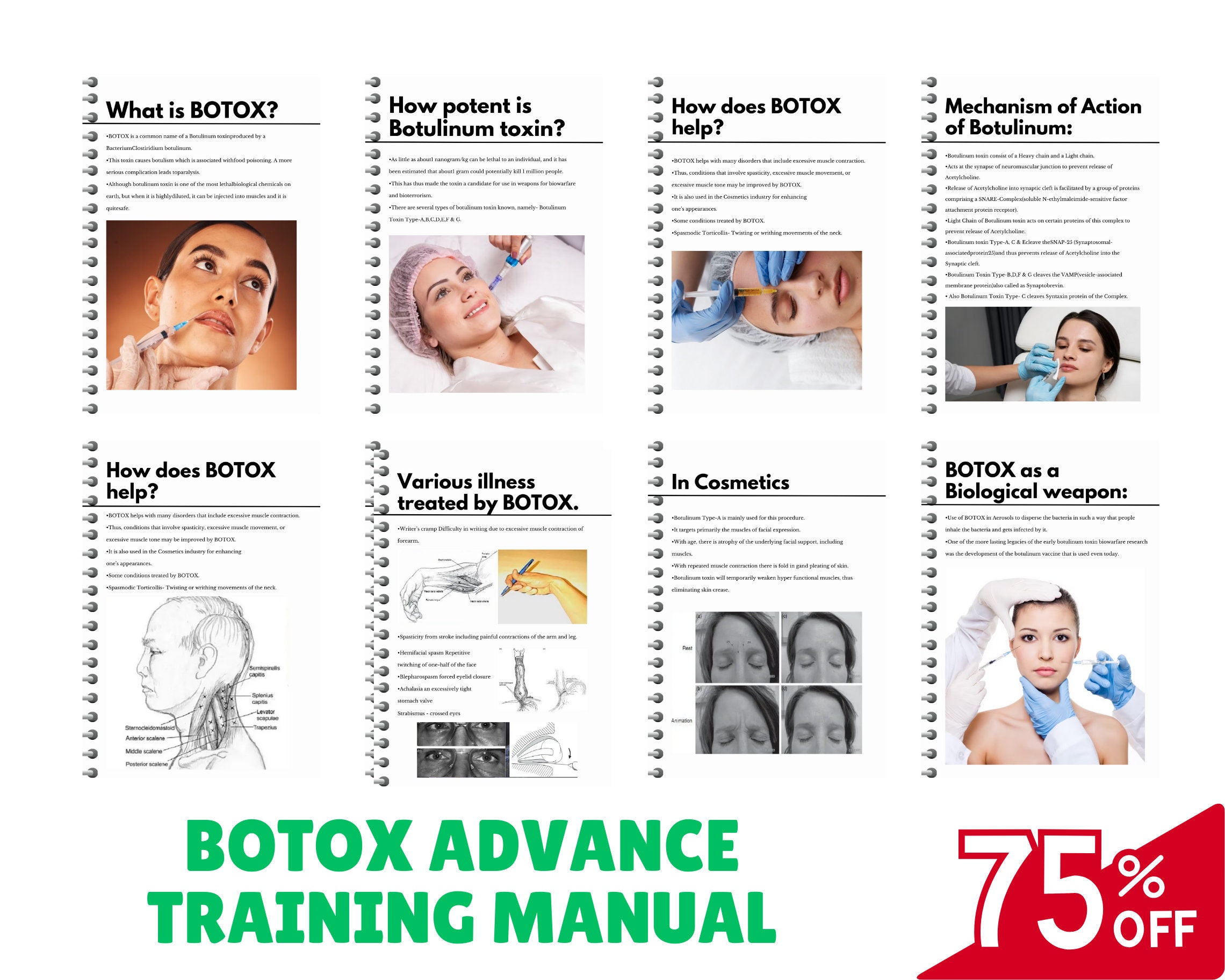 Advance Botox Botulinum Toxins Training Manual, Botox Guide ...