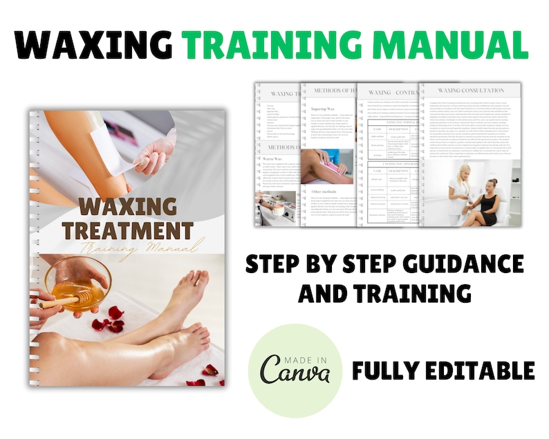 Editable Advance Intimate Waxing Training Manual, Body Waxing Training 