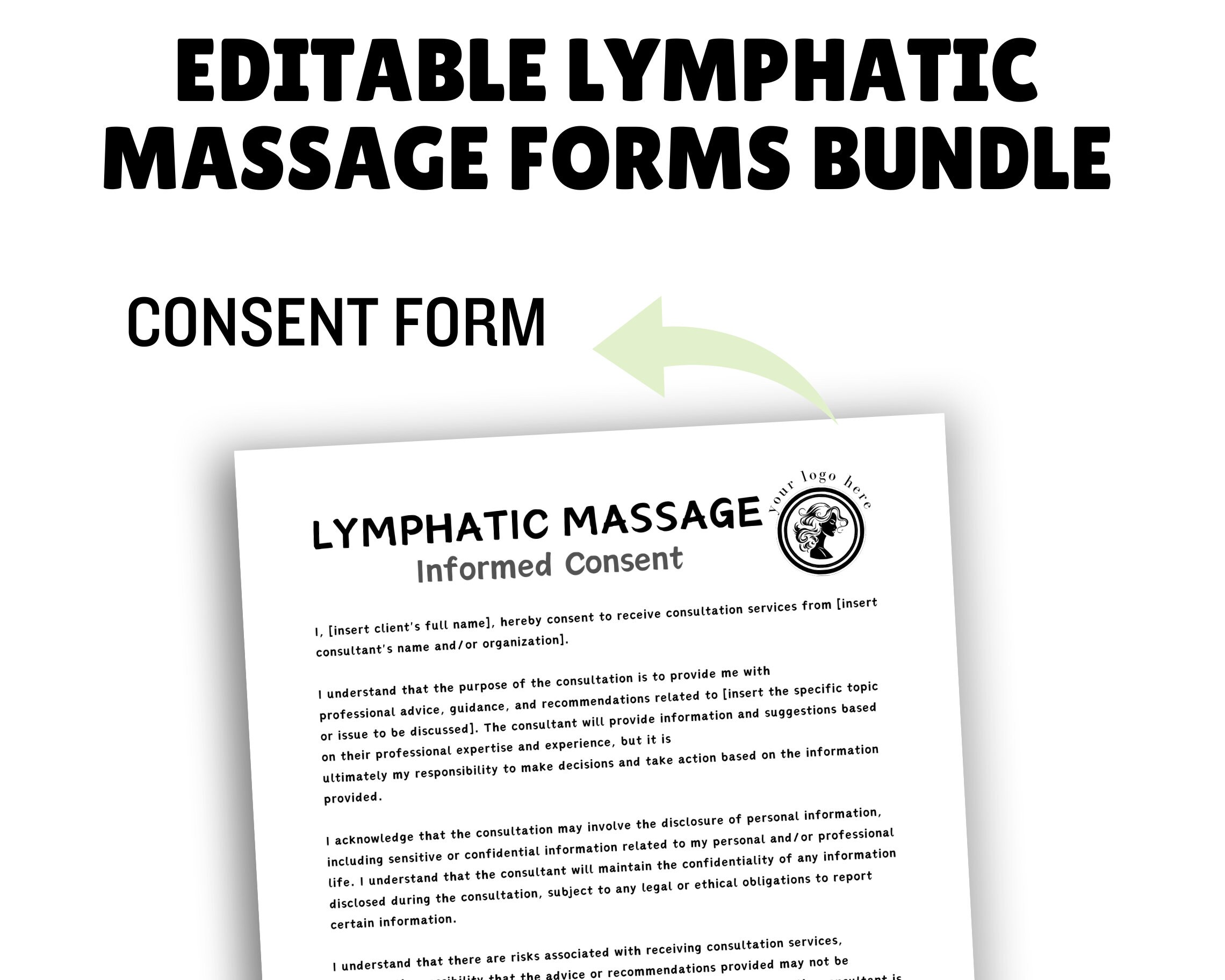 Editable Lymphatic Massage Intake Form, Lymphatic Drainage Form, Canva ...
