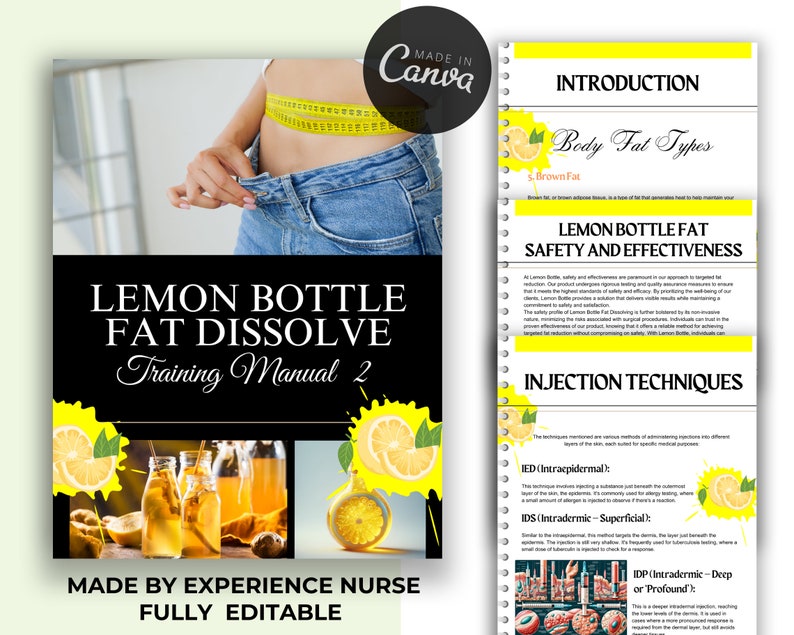 Lemon Bottle Fat Dissolving 2 Training Manual, Lemon Bottle Fat ...