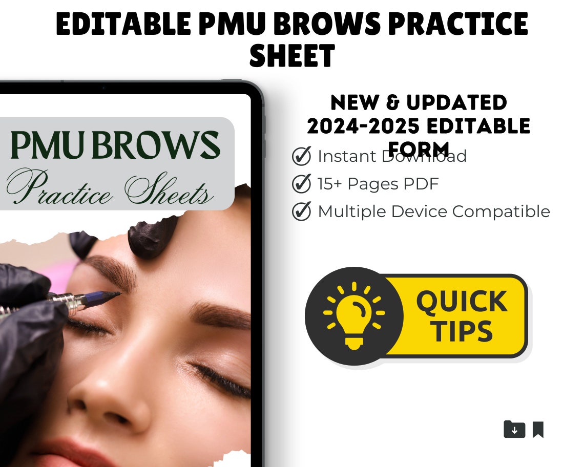 Microblading Brow Patterns, Hair Strokes Practice, Transition Patterns ...