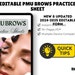 Microblading Brow Patterns, Hair Strokes Practice, Transition Patterns ...