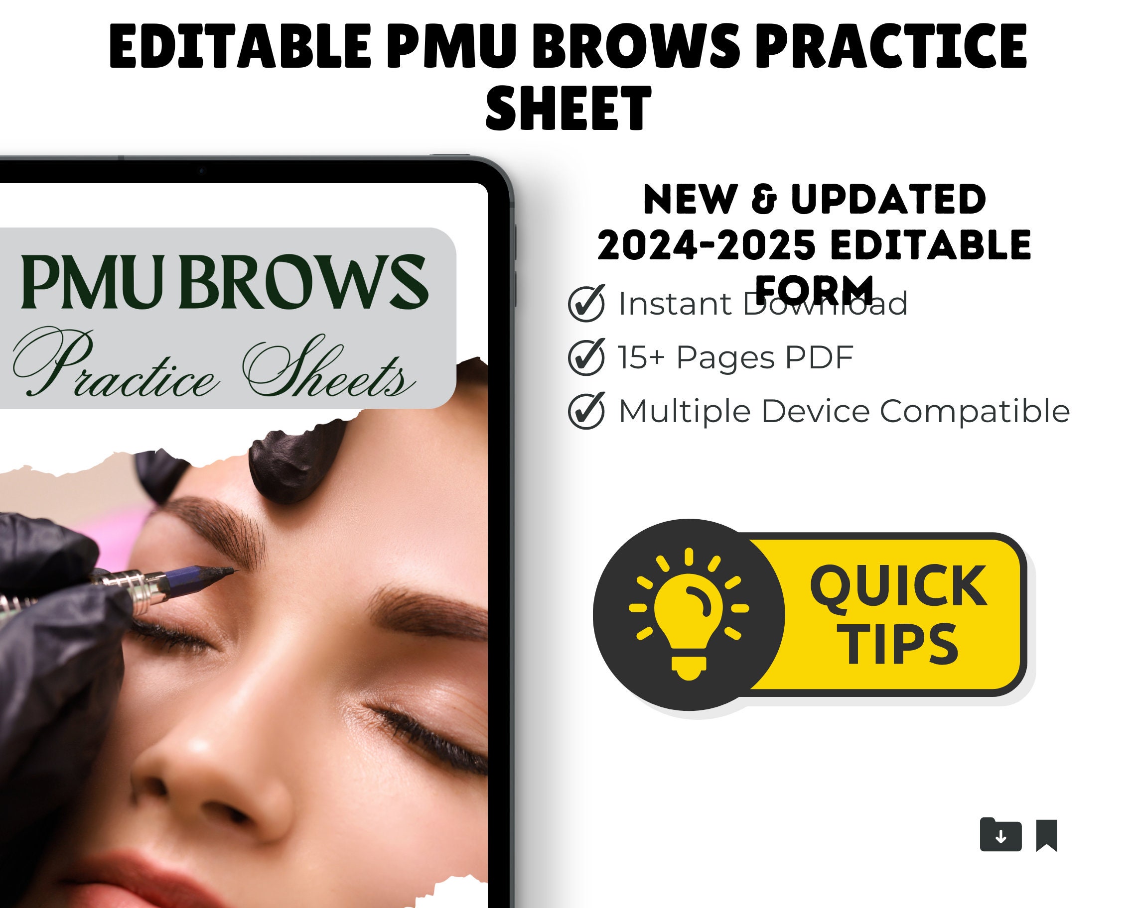 Microblading Brow Patterns, Hair Strokes Practice, Transition Patterns ...