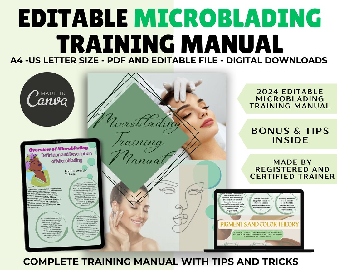 Microblading Training Manual, Dermapen Training Manual, Microneedling Training Manual ...