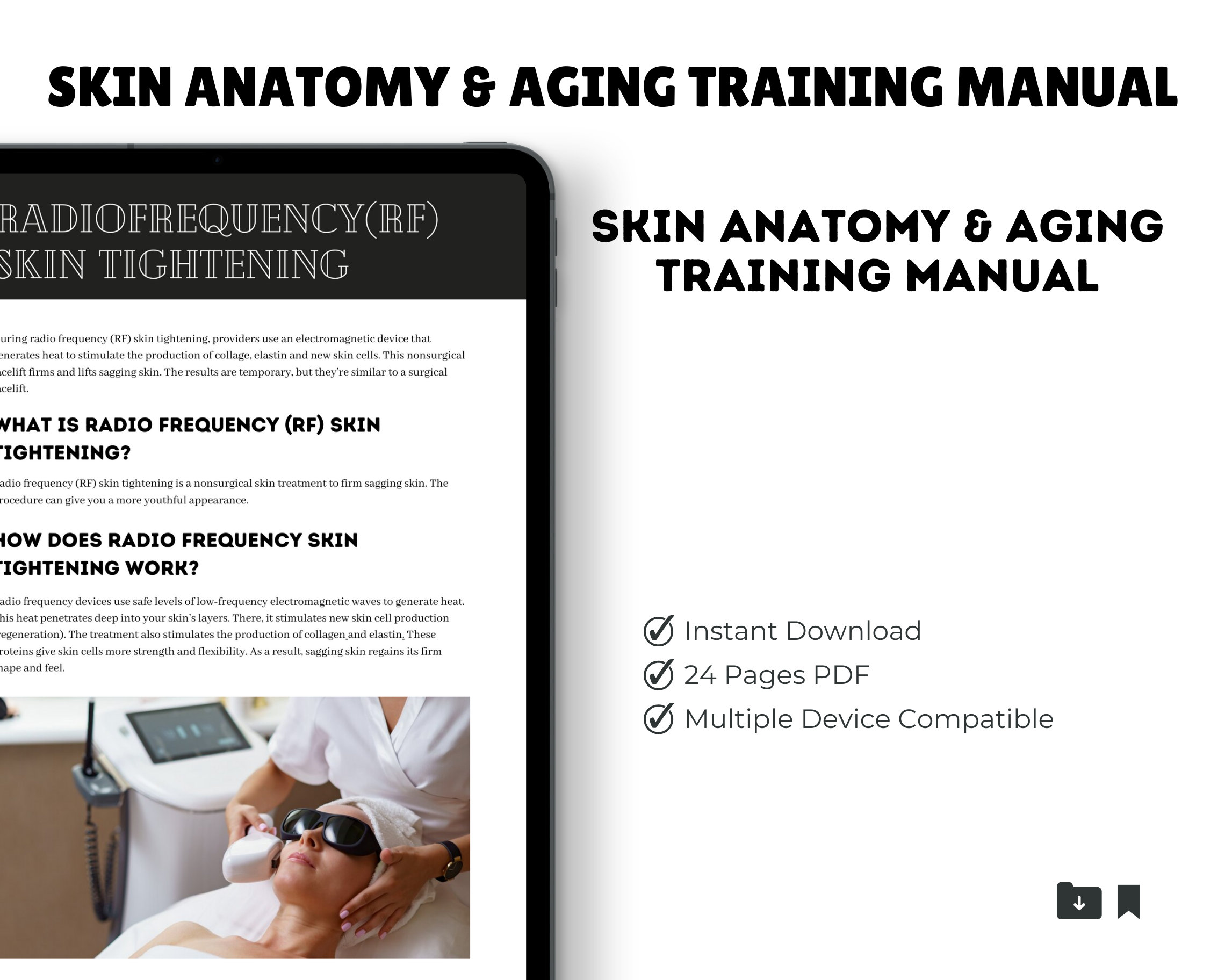 Skin Anatomy & Aging Printable Manual Template Training Manual - Etsy ...
