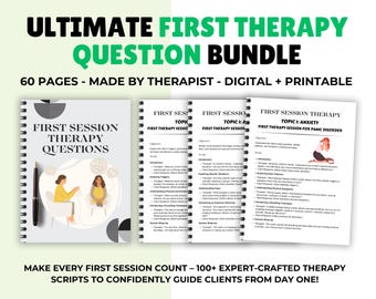110 First Session Therapy Questions PDF | Counseling Session Tools ...