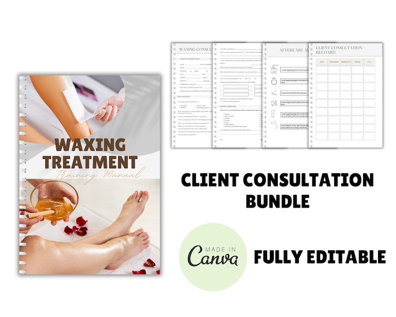 Editable Advance Intimate Waxing Training Manual, Body Waxing Training 