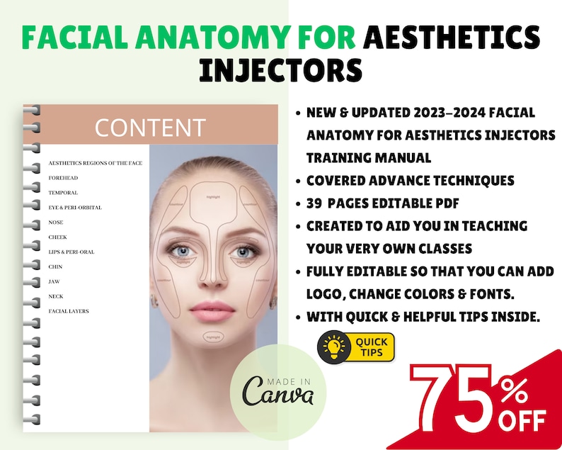 Facial Anatomy for Aesthetics Injectors Training Manual, PDF Ebook ...