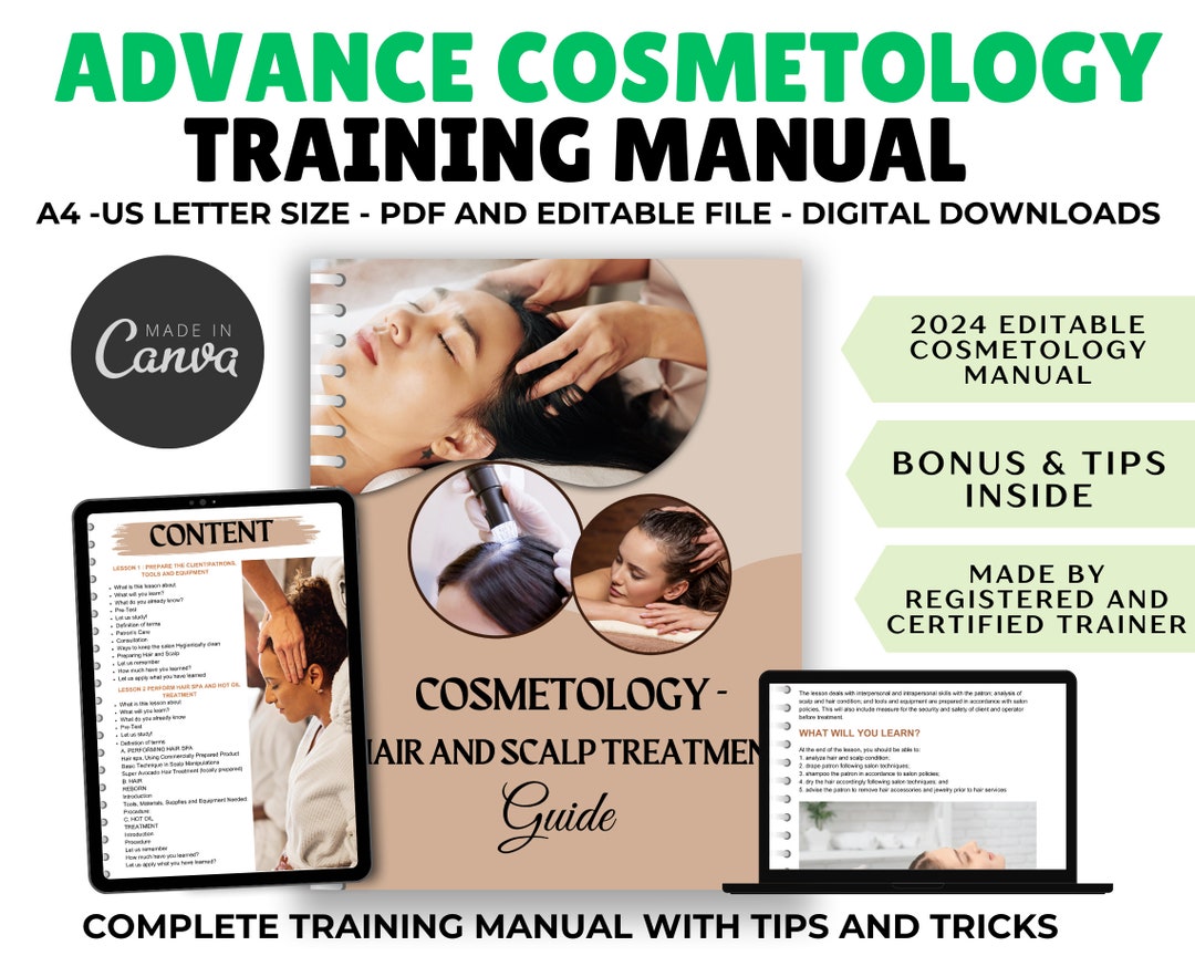 2024 Cosmetology - Hair and Scalp Treatment Ultimate Training Manual ...