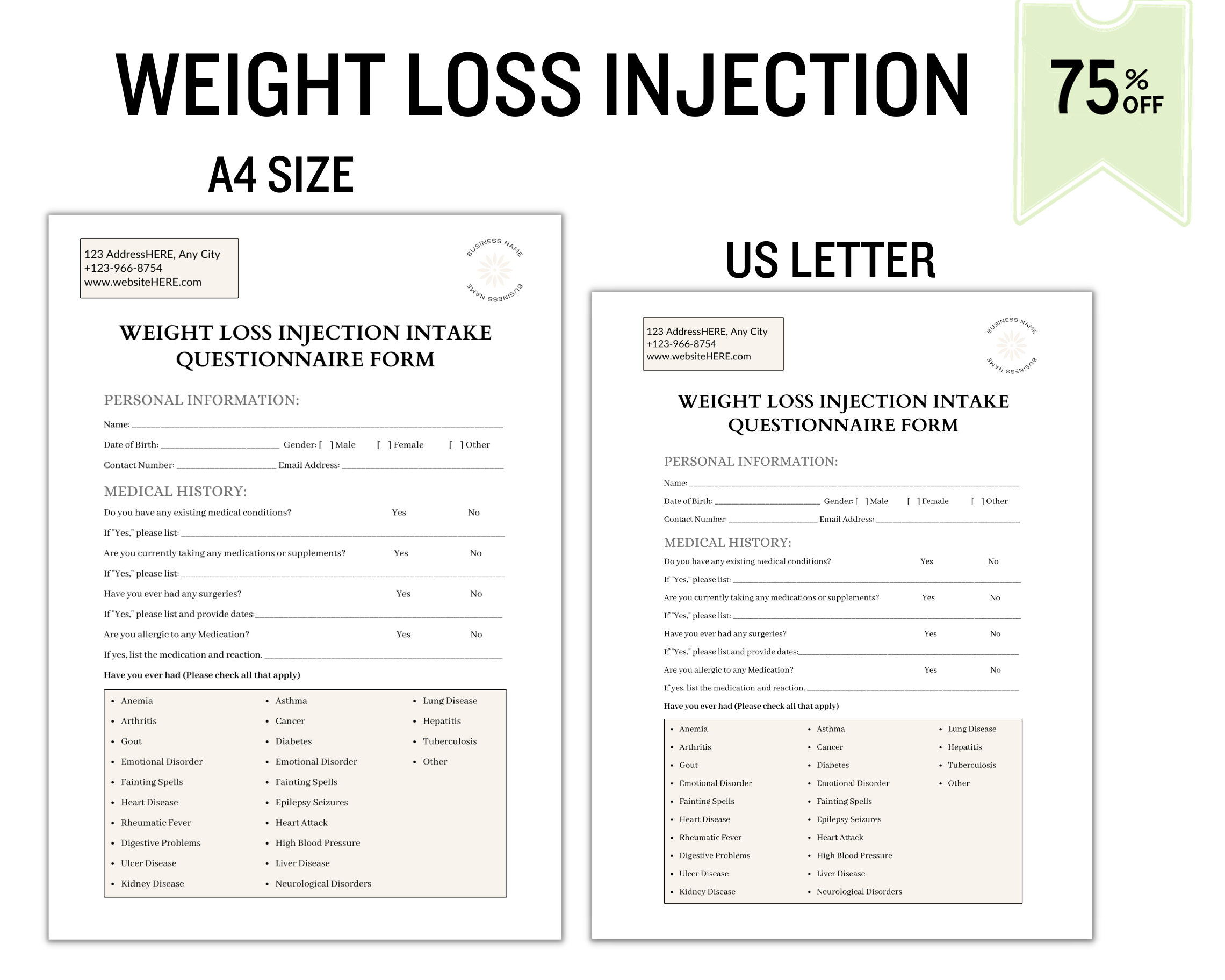 Semaglutide Weight Loss Injection Consent Form: In-office Template ...