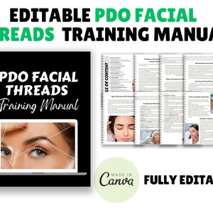 PDO Facial Threads Training Manual: Beginners Thread Lifts (editable ...