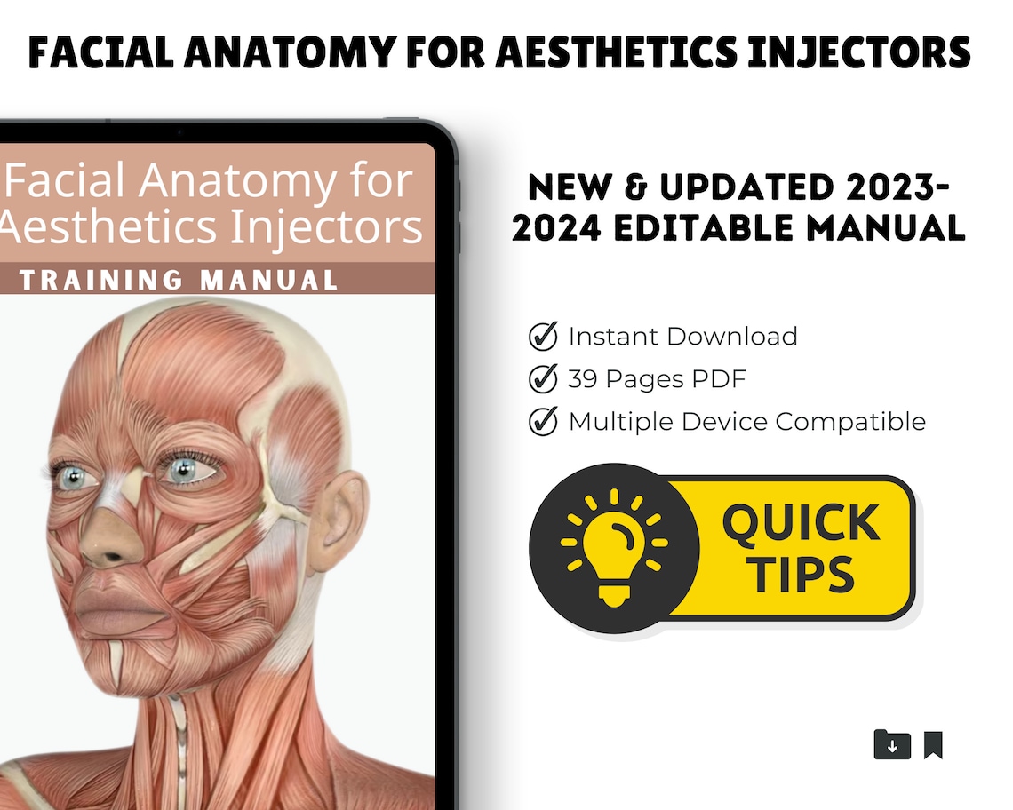 Facial Anatomy for Aesthetics Injectors Training Manual (PDF Ebook) - Etsy