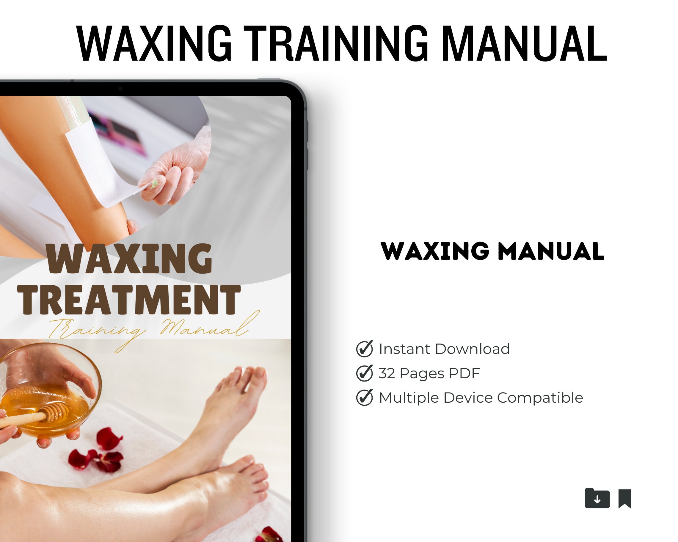 Editable Advance Intimate Waxing Training Manual, Body Waxing Training 
