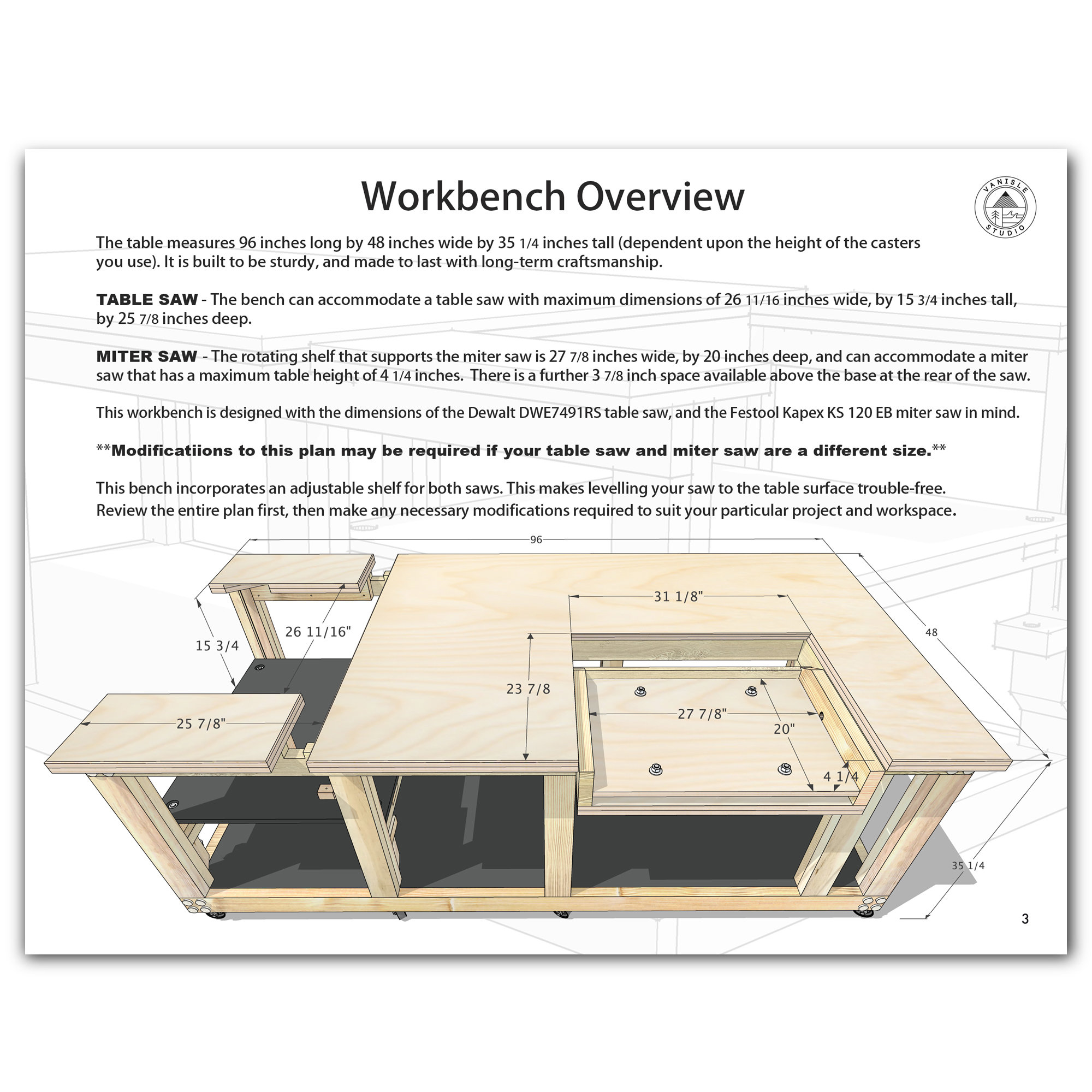 Blueprint With Minner Saw Workbench Workbench Plans With Flip Top