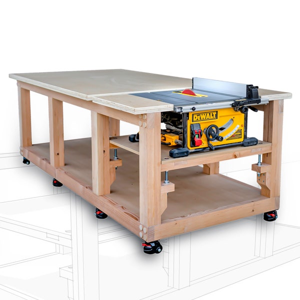Table Saw Workbench Plans - Etsy