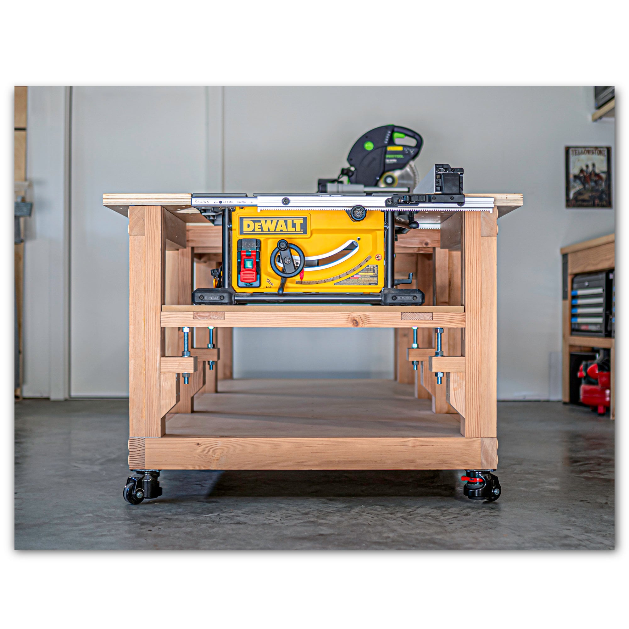 Table Saw Miter Saw WORKBENCH Plan - Etsy