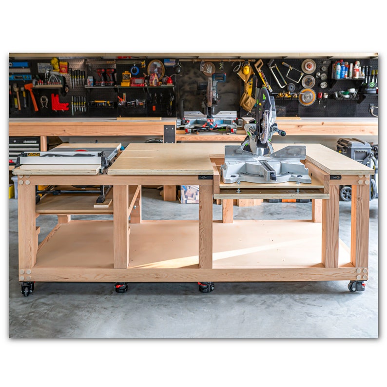 Table Saw Miter Saw WORKBENCH Plan - Etsy