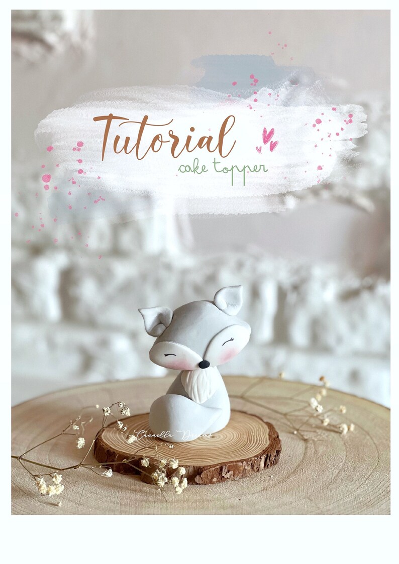 Fondant Fox Cake Topper Video Tutorial PDF Template-sugar Fox-woodland ...