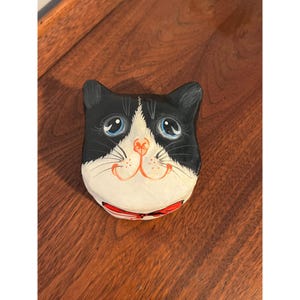 Vintage Paper Mache Cat Head Box - Etsy