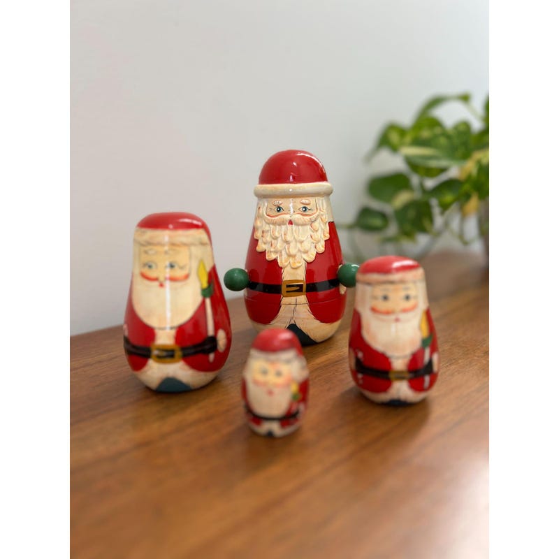 Santa Nesting Dolls - Etsy