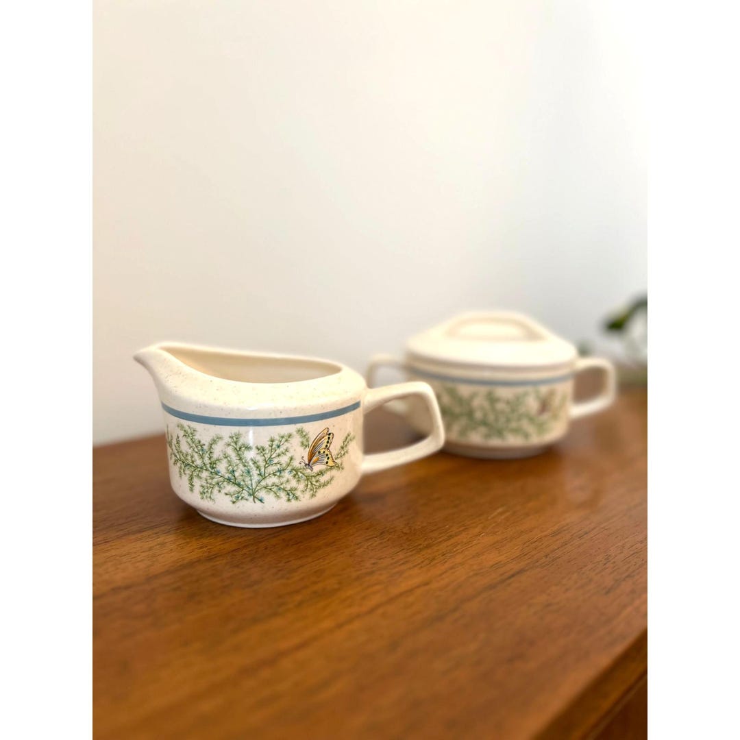 Vintage Lenox Temperware Fancy Free Sugar and Creamer - Etsy