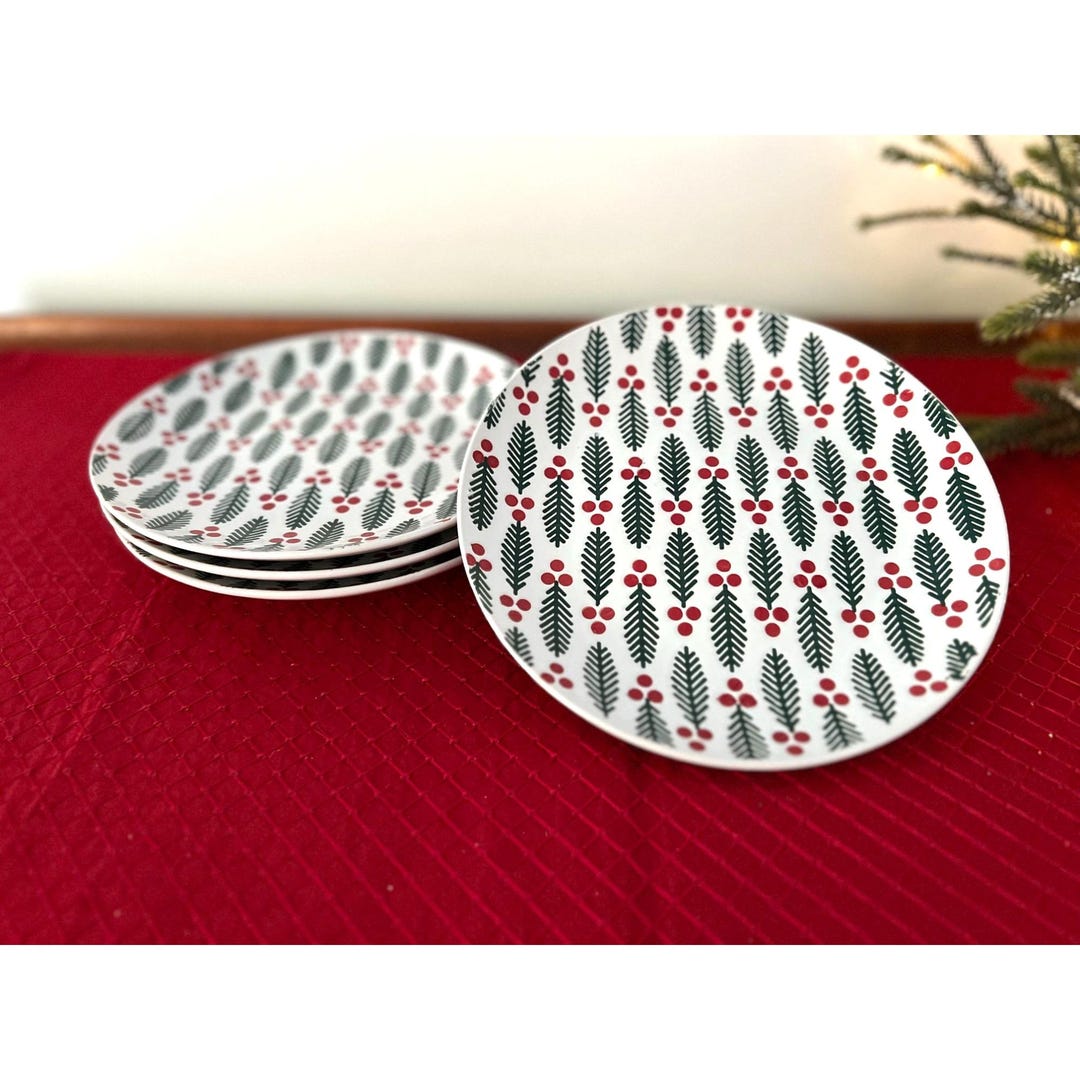 Crate and Barrel Modern Sprig Plates - Etsy