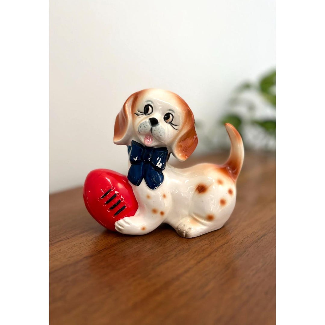 Vintage Yoko Boeki Japan Dog With Football - Etsy