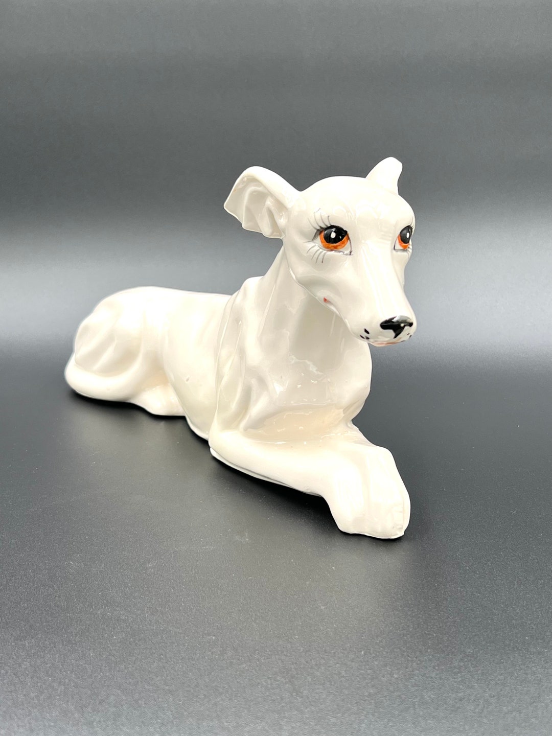 Vintage Whippet Figurine - Etsy