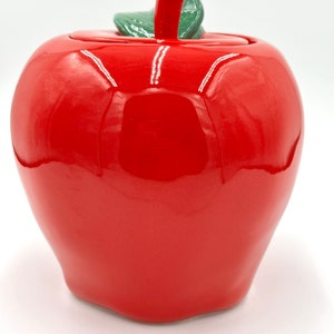 Vintage Treasure Craft Apple Cookie Jar - Etsy