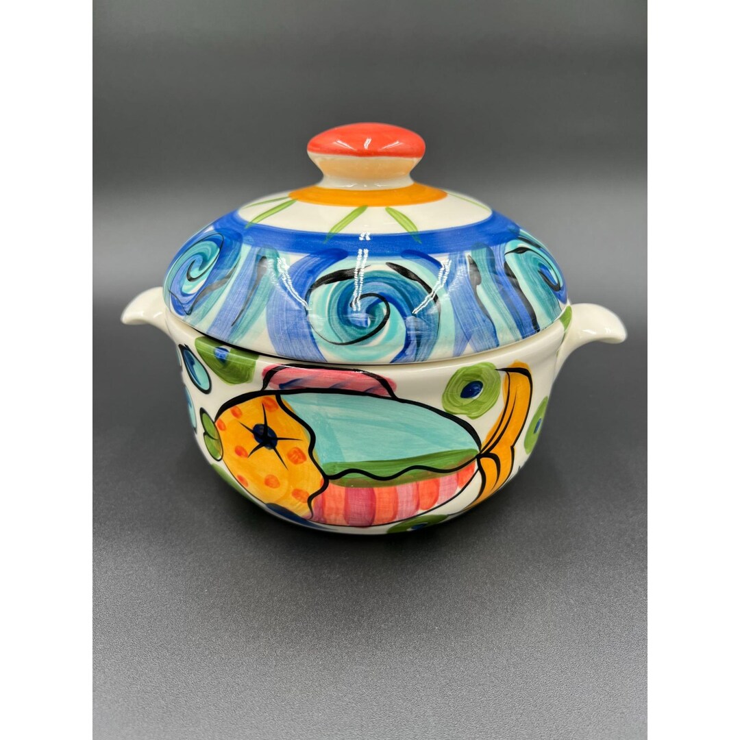 Vintage Hand-painted Vicki Carroll Covered Casserole - Etsy