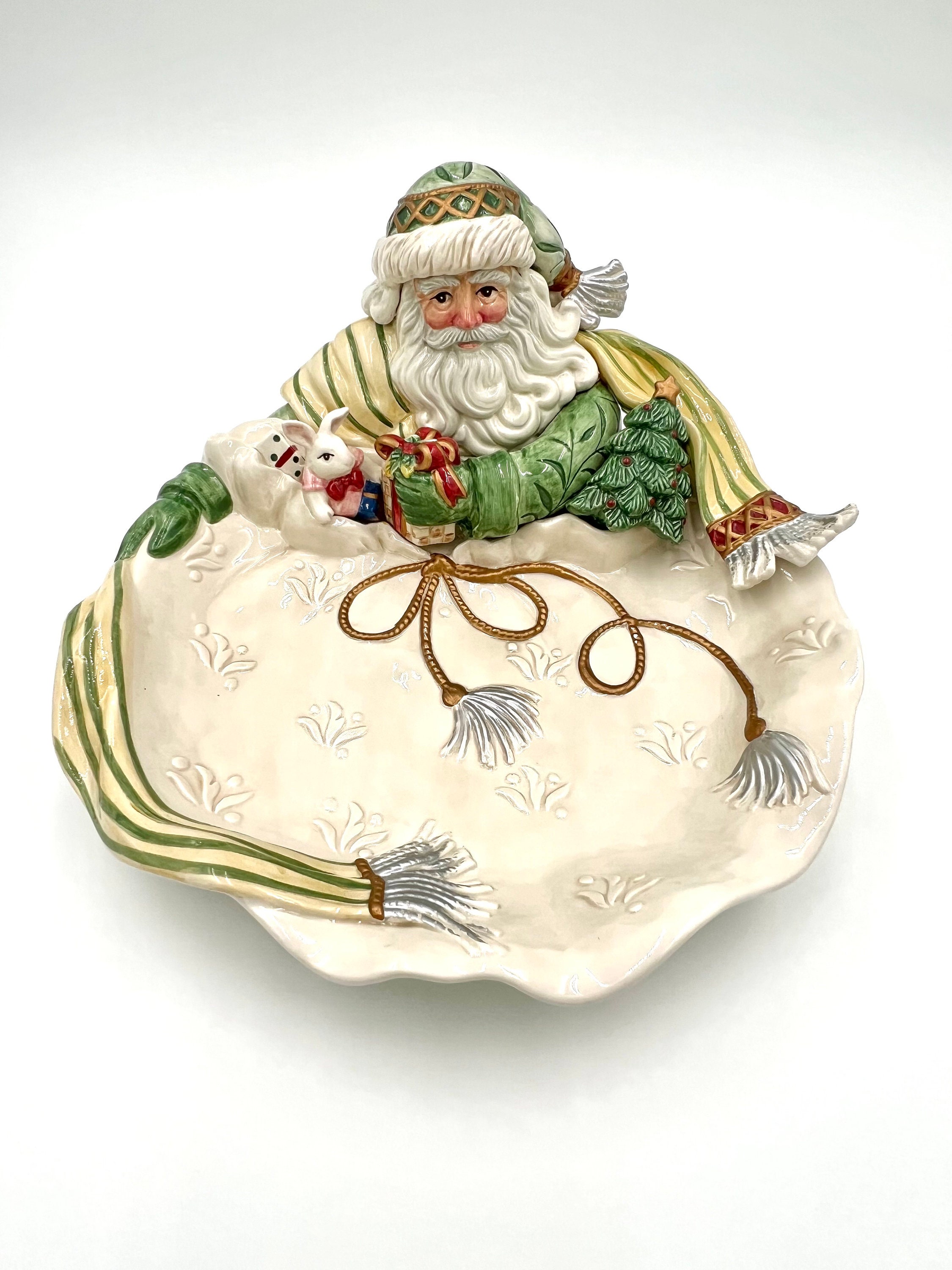 Fitz and Floyd Gregorian Santa Serving Dish - Etsy